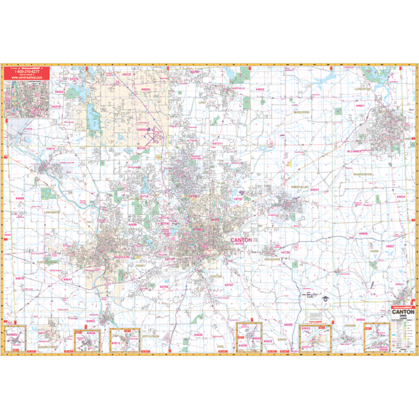 Canton, OH Wall Map – Keith Map Service, Inc.