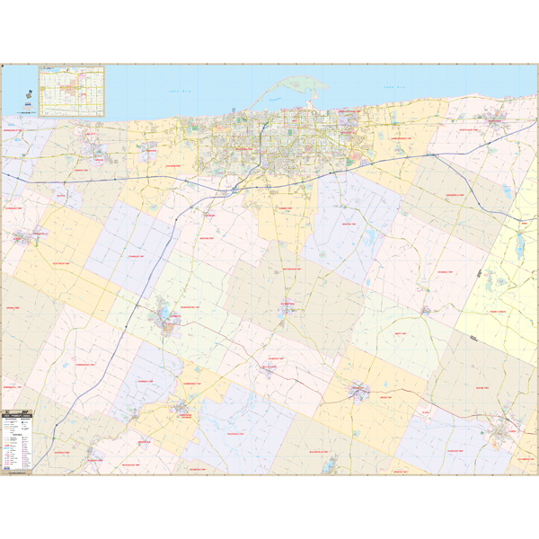 Erie, PA Wall Map – Keith Map Service, Inc.