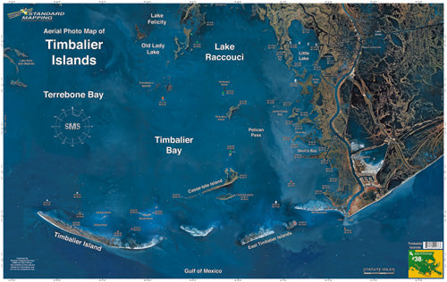 Timbalier Islands Aerial Chart LA38 – Keith Map Service, Inc.