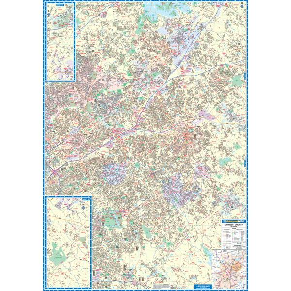 Gwinnett County, GA Wall Map – Keith Map Service, Inc.