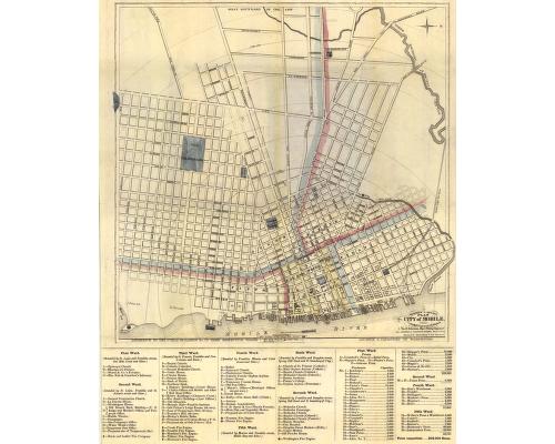 City of Mobile Alabama Historical Map 1853 – Keith Map Service, Inc.