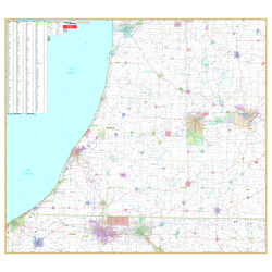 Michigan Southeast Vicinity Wall Map – Keith Map Service, Inc.