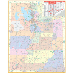 Utah Wall Map – Keith Map Service, Inc.