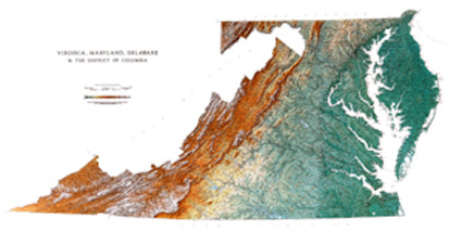 Maryland, Delaware, Virginia, & DC Relief – Keith Map Service, Inc.