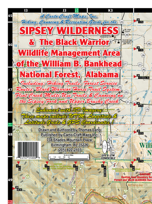 Sipsey Wilderness and Black Warrior Wildlife Management Area Fishing M – Keith Map Service, Inc.